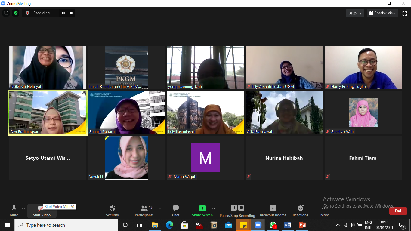 Rapat Awal Tahun 2021 – Pengelola dan Peneliti PKGM FK-KMK UGM – PKGM